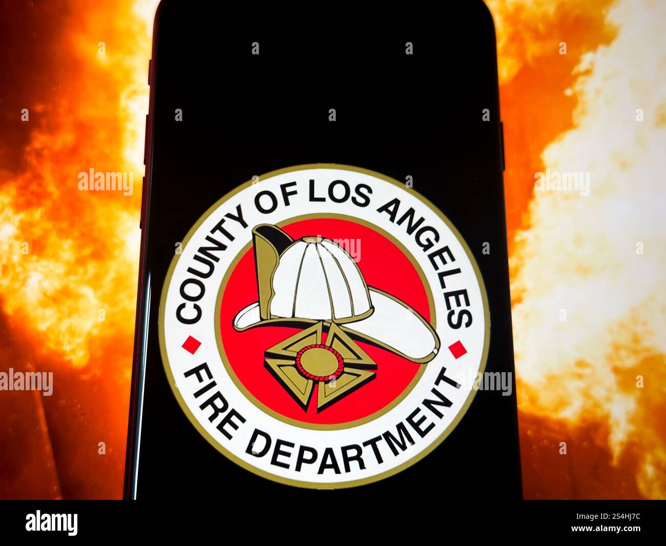 Los Angeles, California, USA. 12th Jan, 2025. The emblem of the Los ...