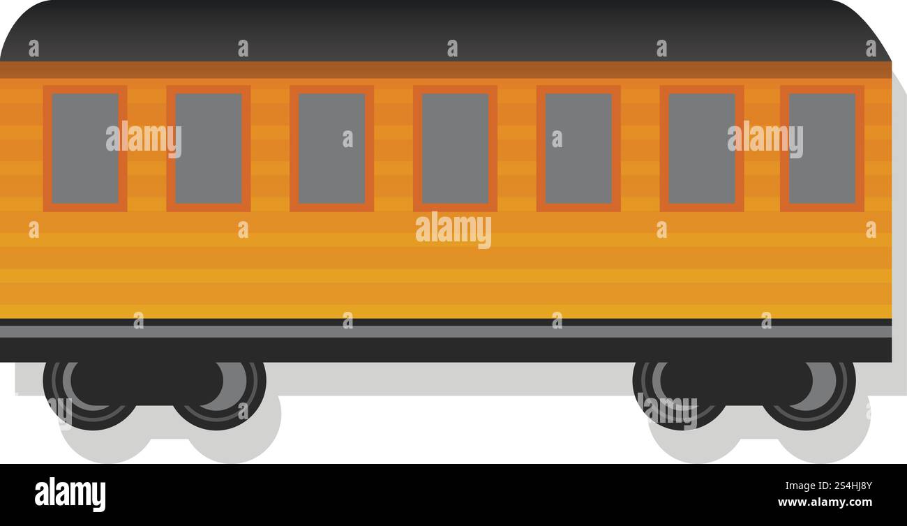 Old passenger wagon icon. Cartoon of old passenger wagon vector icon ...