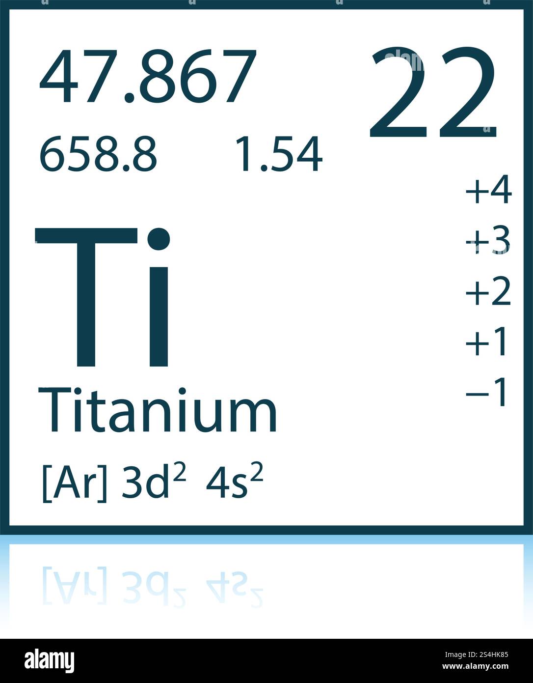 Icon of chemistry element. Shadow reflection design. Vector ...