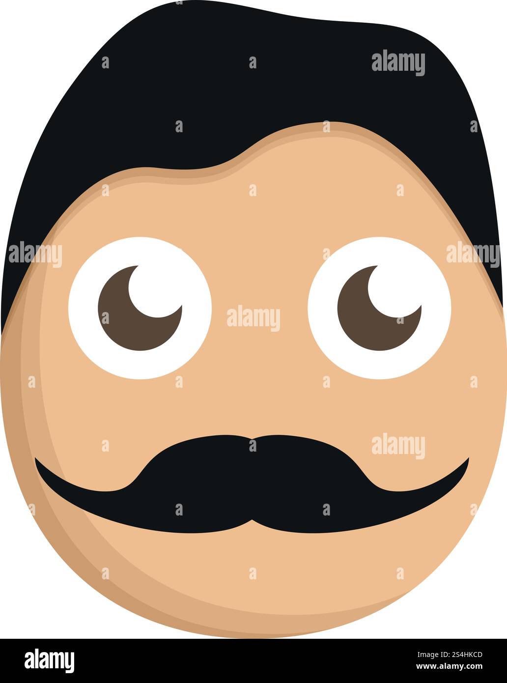 Mustache man face icon. Cartoon of mustache man face vector icon for ...