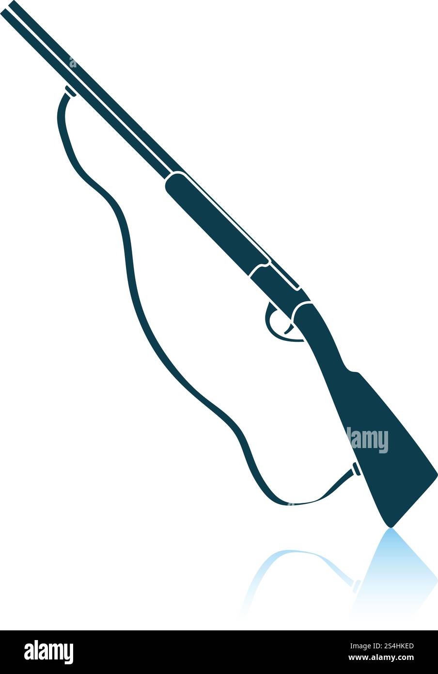 Hunt gun icon. Shadow reflection design. Vector illustration Stock ...