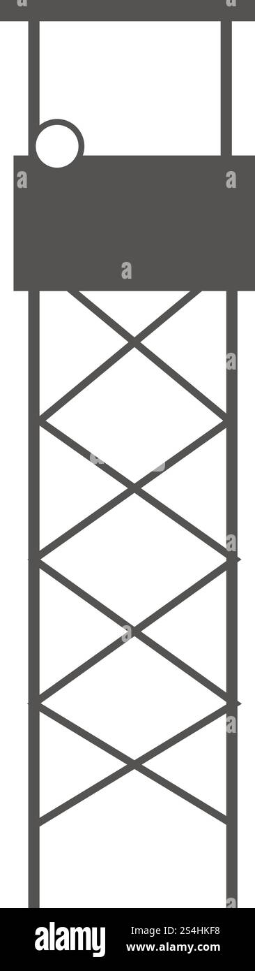 Guard tower icon. Simple illustration of guard tower vector icon for ...