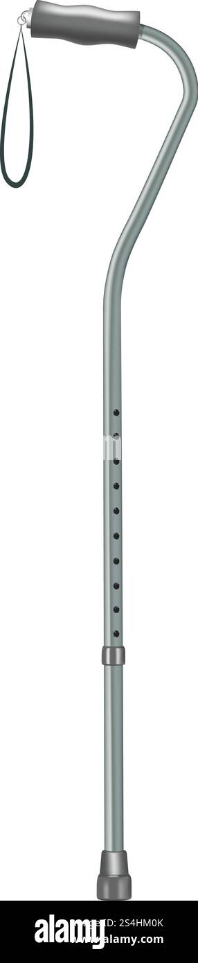 Walking stick icon. Realistic illustration of walking stick vector icon ...