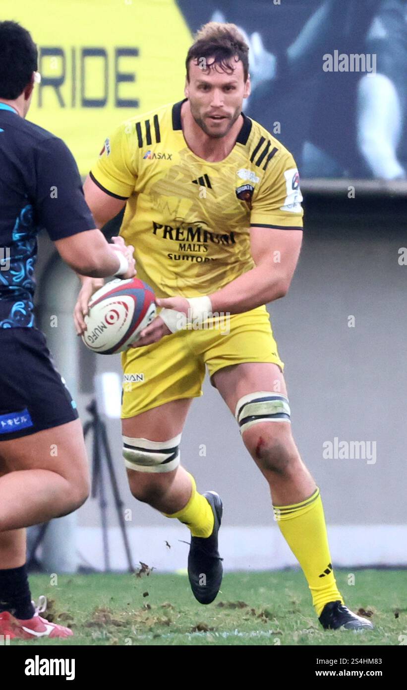 Tokyo, Japan. 12th Jan, 2025. Tokyo Suntory Sungoliath lock Trevor ...