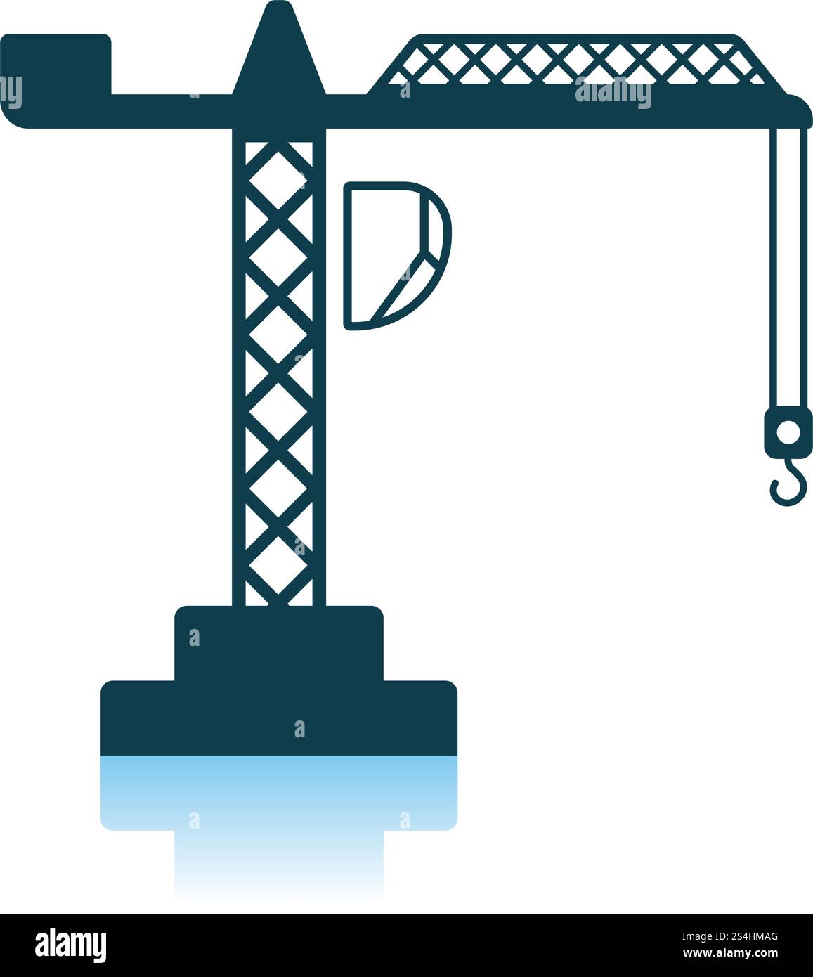 Icon Of Crane. Shadow Reflection Design. Vector Illustration Stock ...