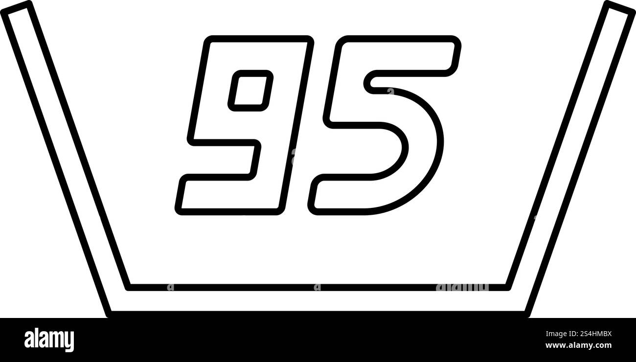 Wash in very hot water boiling temperature Clothes care symbols Washing ...