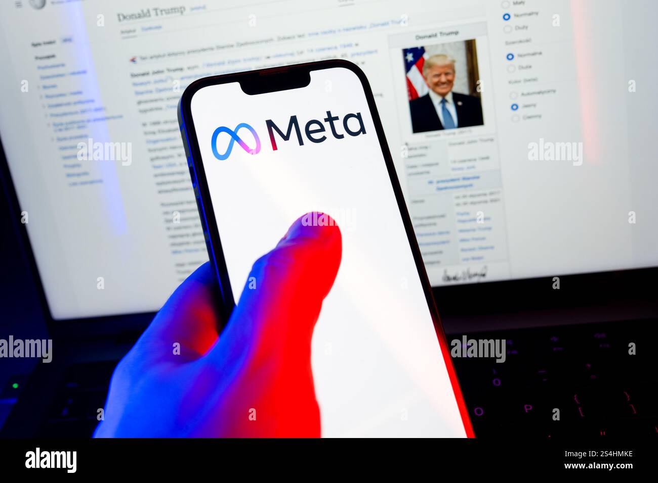 In this photo illustration, a Meta logo seen displayed on a smartphone ...