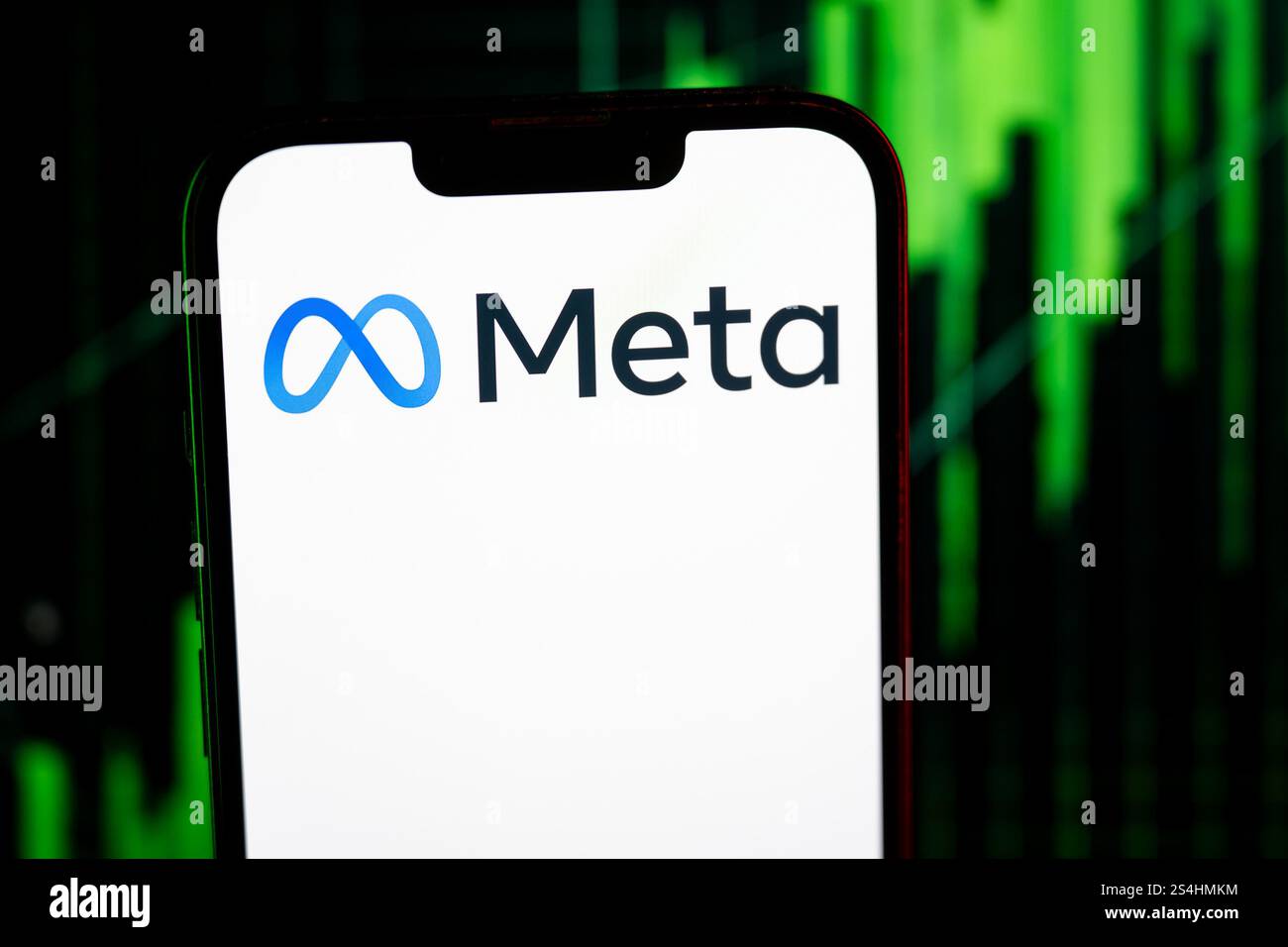 In this photo illustration, a Meta logo seen displayed on a smartphone ...