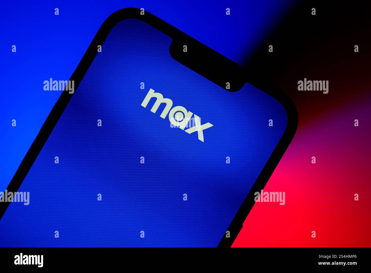 In this photo illustration, a Max streaming platform logo seen ...