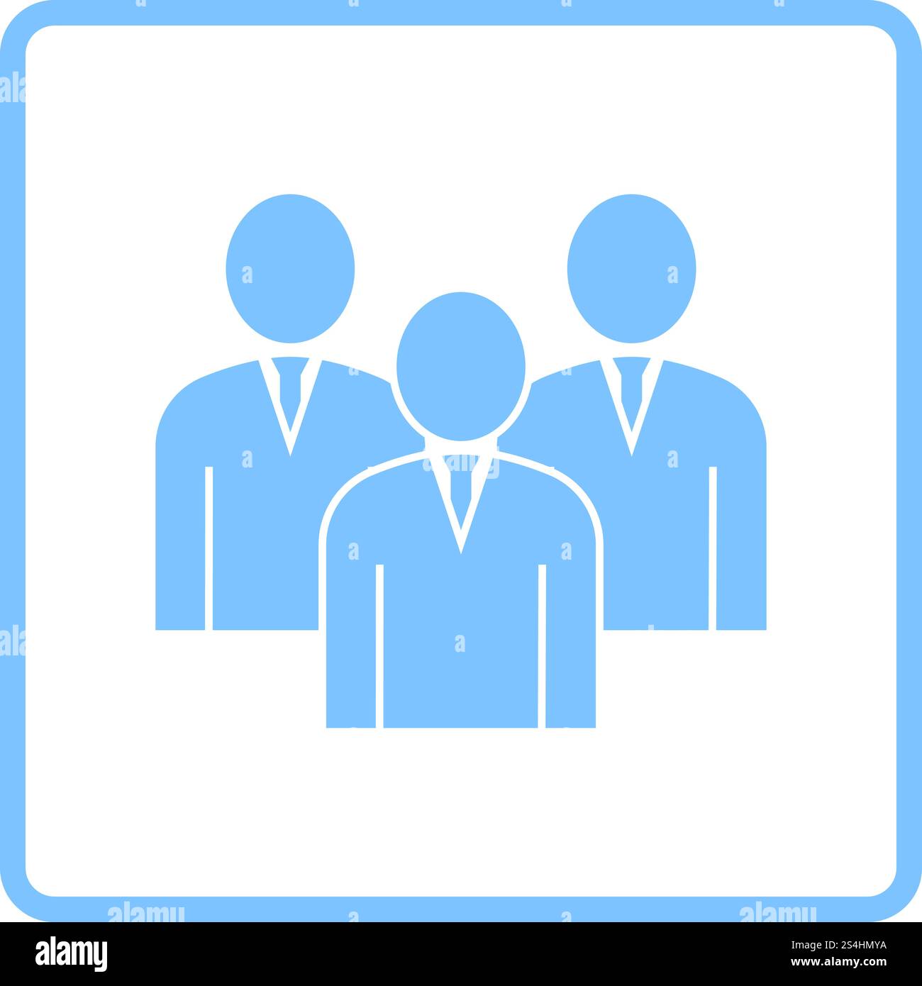 Corporate Team Icon. Blue Frame Design. Vector Illustration Stock ...