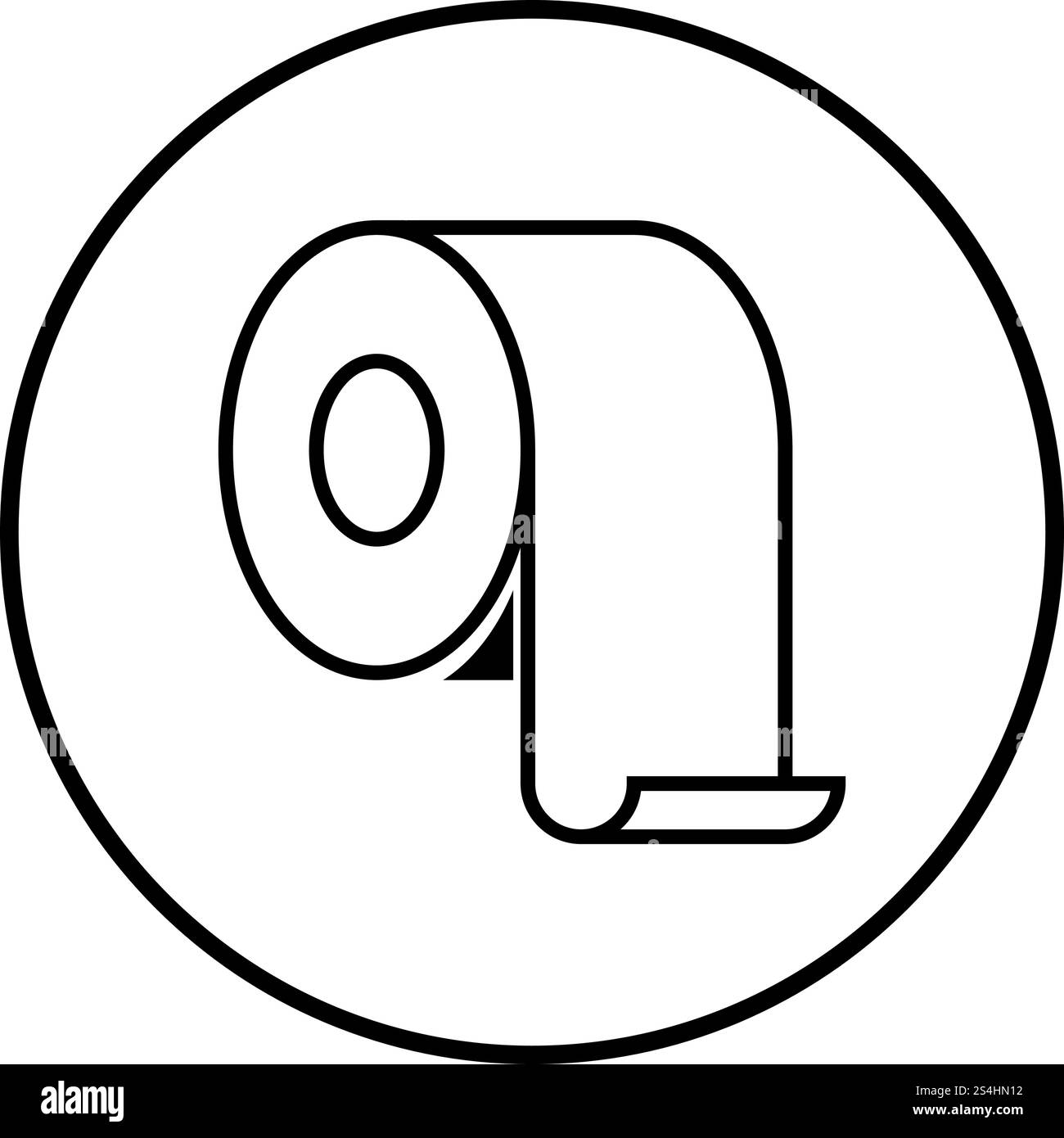 Toilet paper Roll rouleau Kitchen paper Paper roll icon in circle round ...