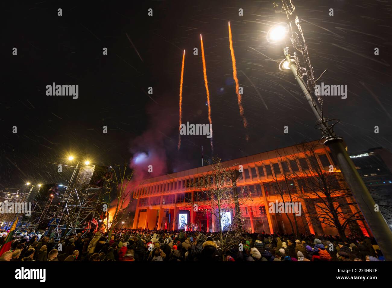 People gather in the Independence Square on the eve of the 34th ...