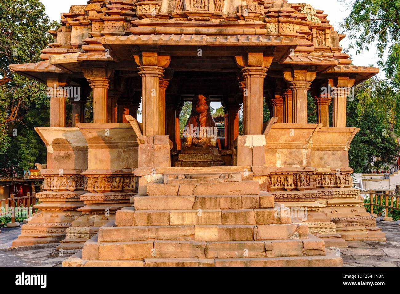 India. Madhya Pradesh state. The Khajuraho Group of Monuments are a group of Hindu and Jain ...