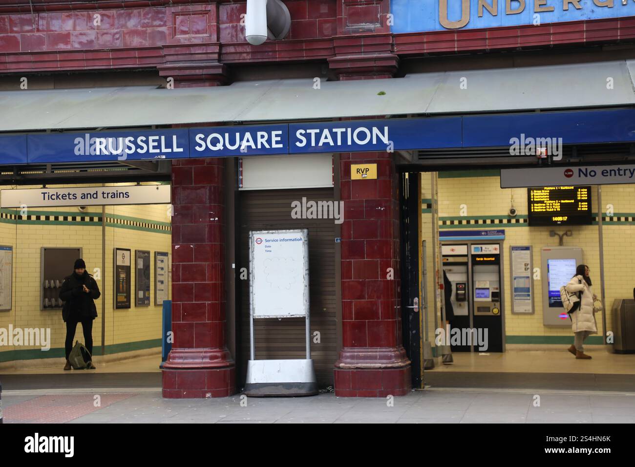 Russell Square tube station, Bloomsbury, London, England Stock Photo ...