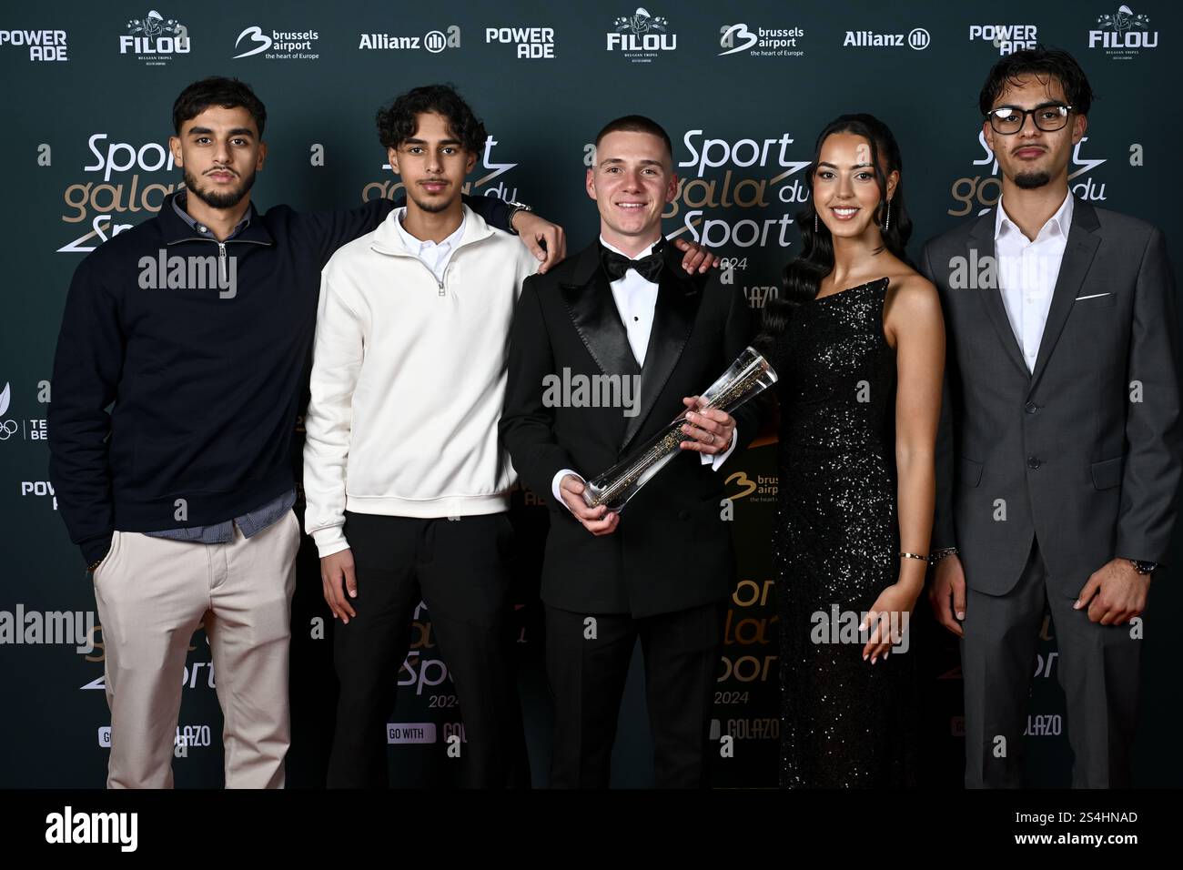 Zaventem, Belgium. 12th Jan, 2025. Belgian Remco Evenepoel of Soudal ...