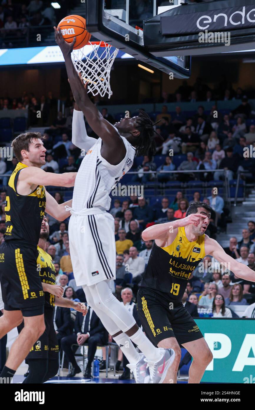 Madrid, Spain. 12th Jan, 2025. 12th January 2025; Movistar Arena; Liga Endesa; ACB; Real Madrid ...