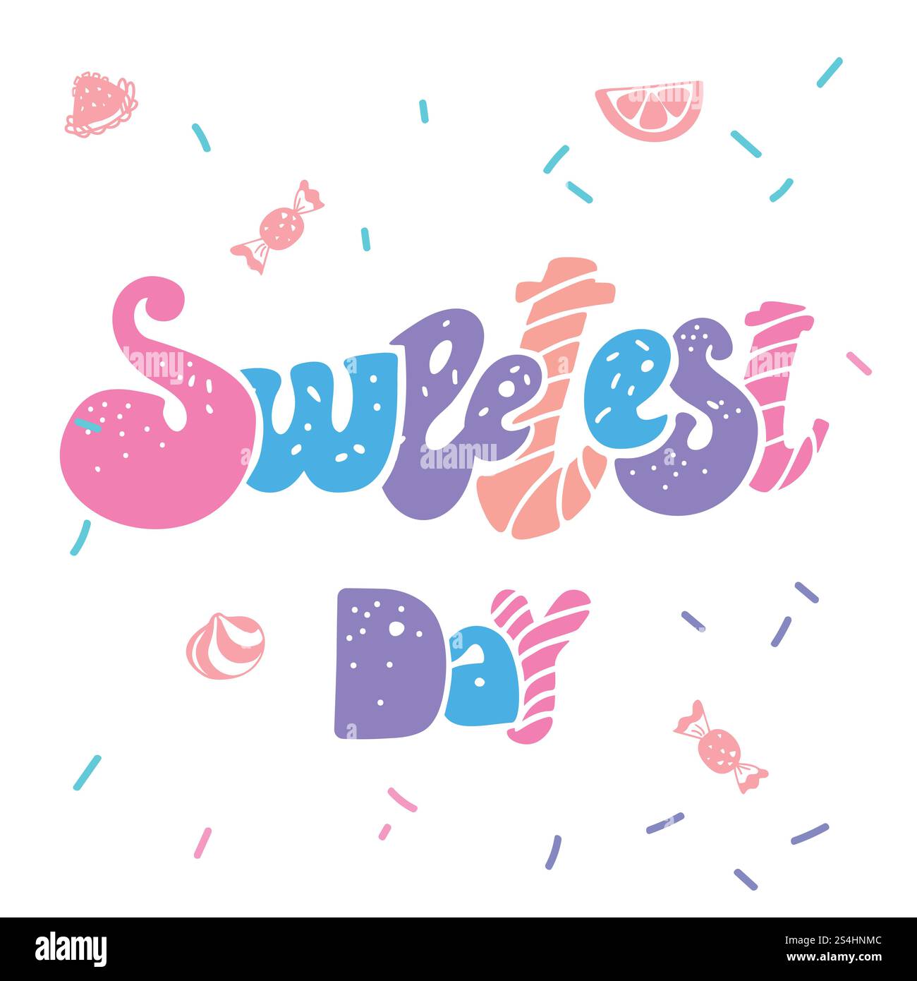 Happy sweetest day logo. Simple illustration of happy sweetest day ...