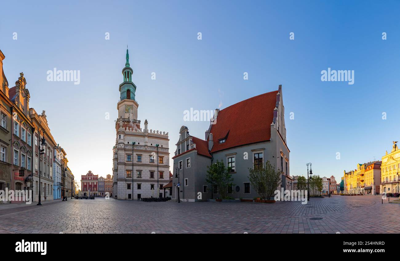 A picture of the Poznan Old Market Square at sunrise, with the Town ...