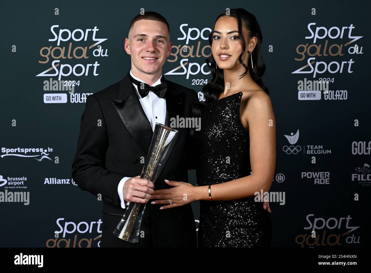 Zaventem, Belgium. 12th Jan, 2025. Belgian Remco Evenepoel of Soudal ...