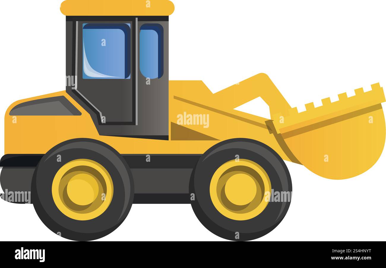 Wheel excavator icon. Cartoon of wheel excavator vector icon for web ...