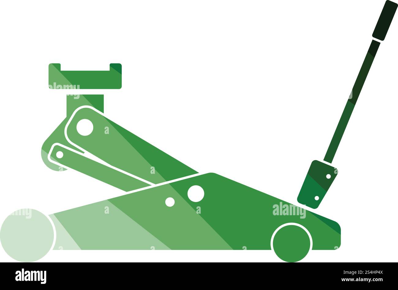 Hydraulic jack icon. Flat color design. Vector illustration Stock ...