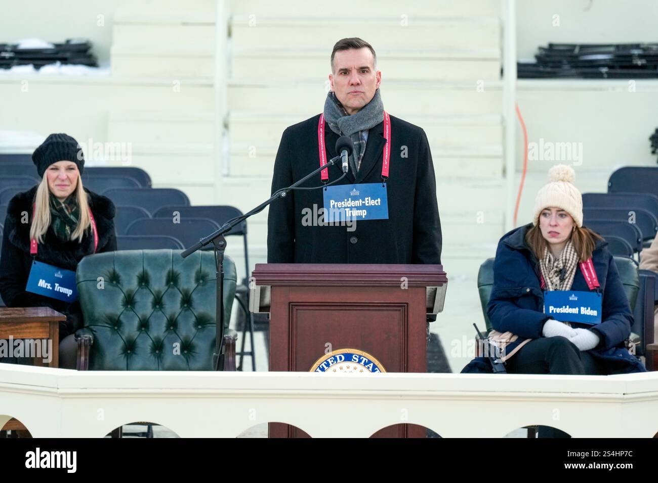 Master Sgt. Matthew Nall stands in for President-elect Donald Trump ...