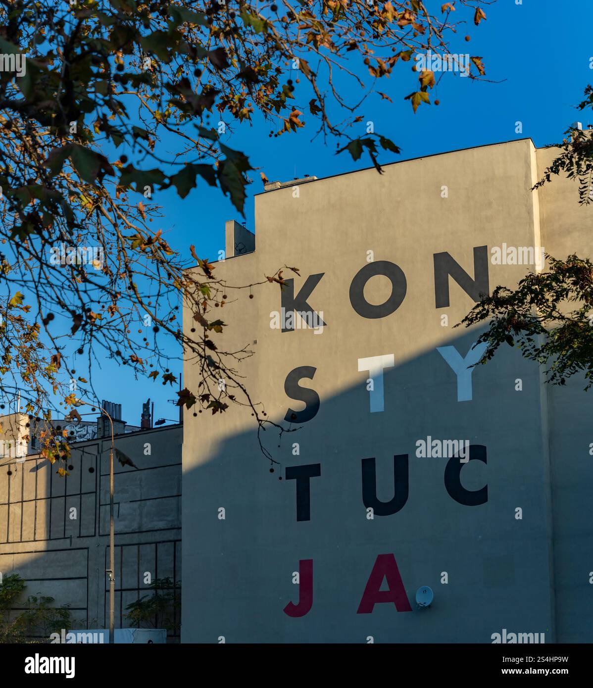 A picture of a Constitution mural in Poznan Stock Photo - Alamy
