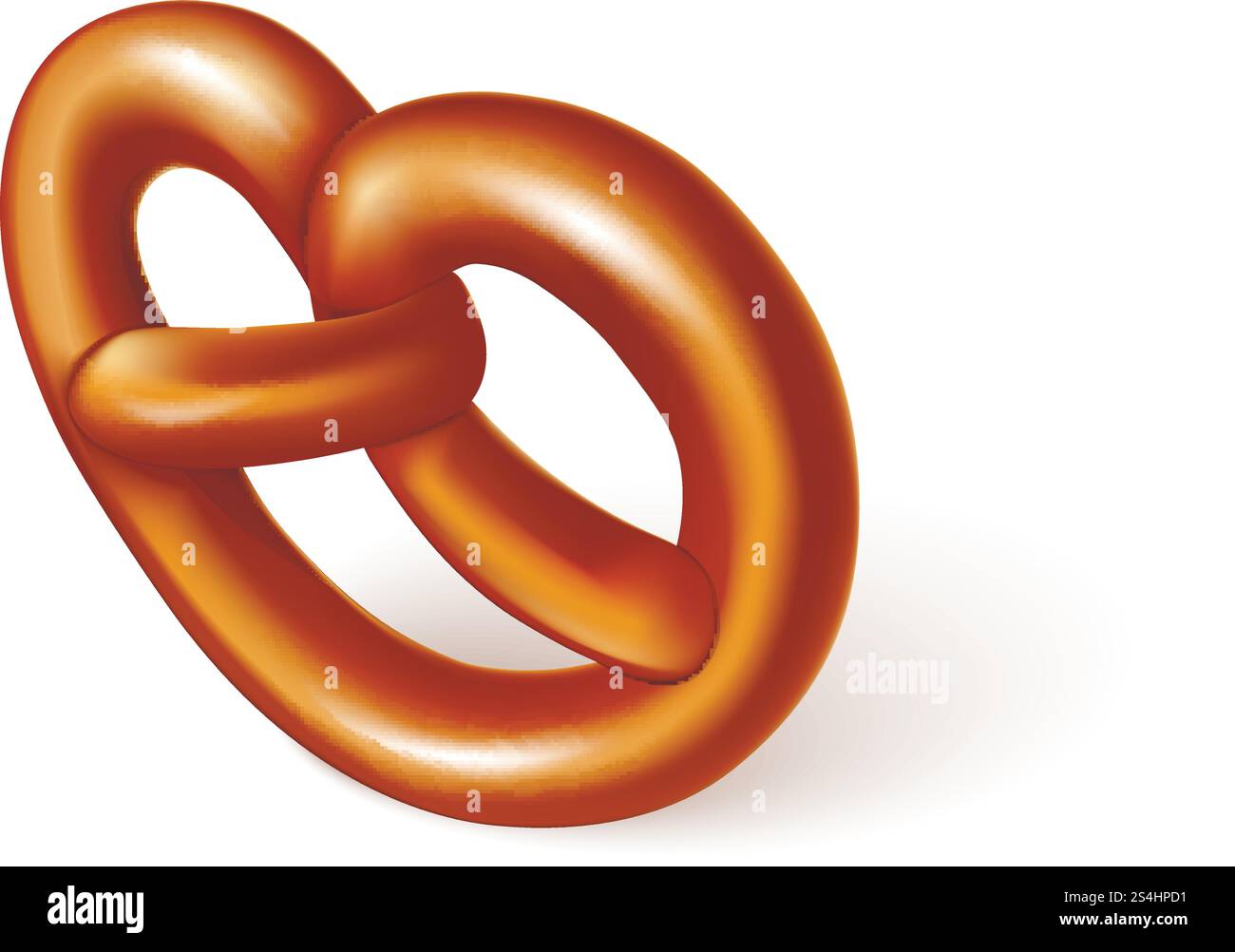 Soft pretzel icon. Realistic illustration of soft pretzel vector icon ...