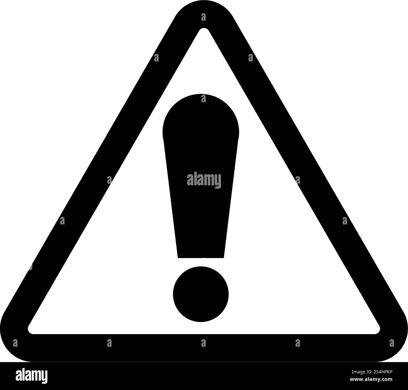 Warning Icon. Black Stencil Design. Vector Illustration Stock Vector ...