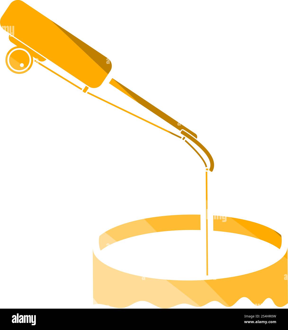 Icon Of Fishing Winter Tackle. Flat Color Ladder Design. Vector ...