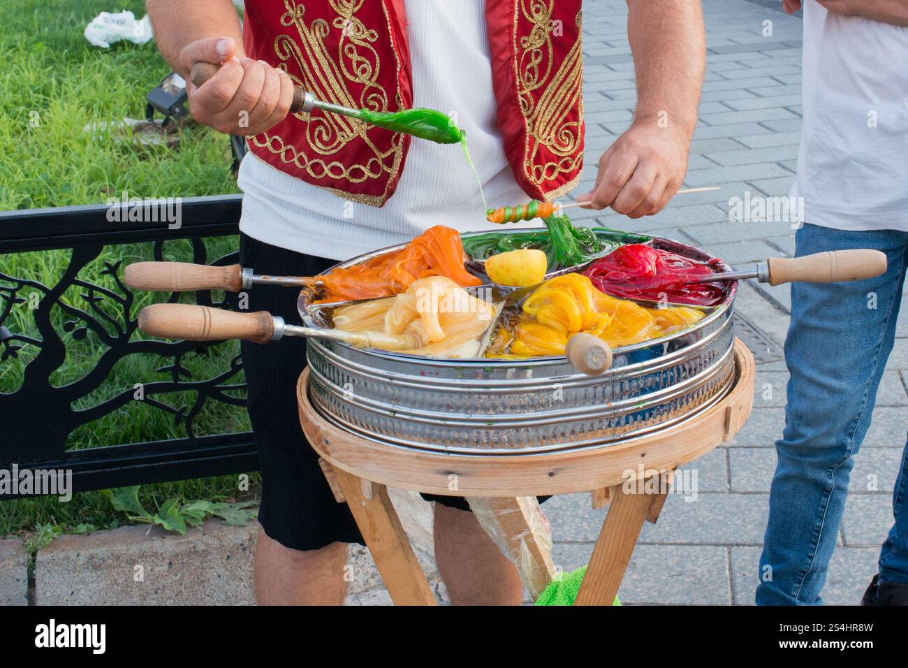 Macun (soft, sweet and colorful Turkish toffee paste ) in traditional ...