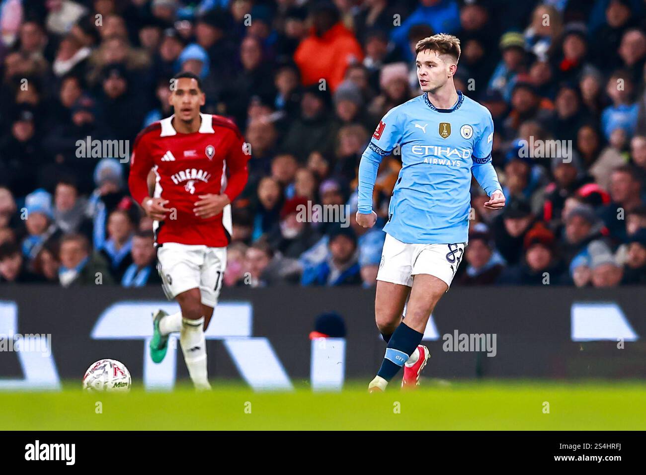 Manchester, UK. 11th Jan, 2025. James McAtee of Manchester City during ...