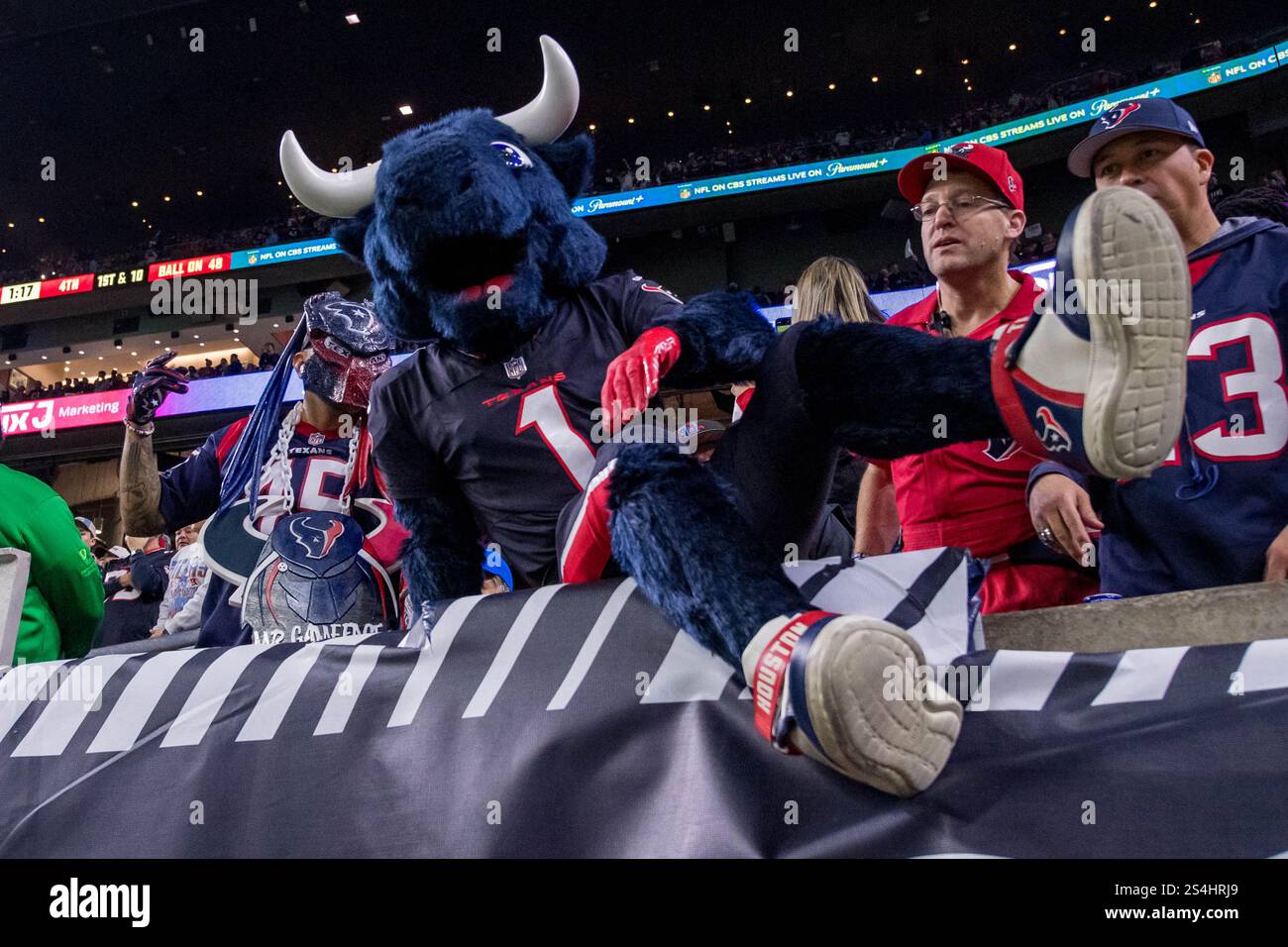 Houston, TX, USA. 11th Jan, 2025. Houston Texans mascot Toro during a ...