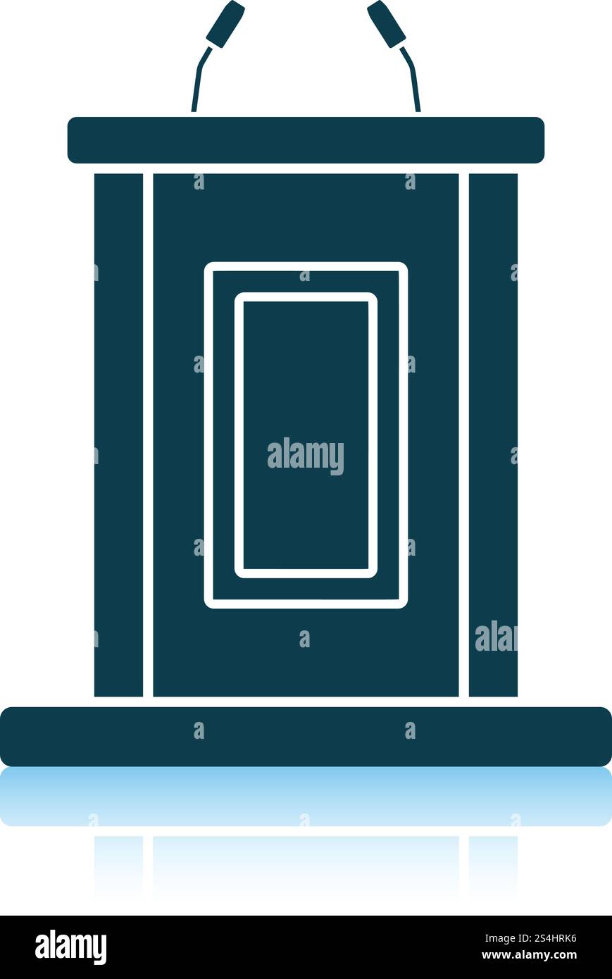 Witness stand icon. Shadow reflection design. Vector illustration Stock ...