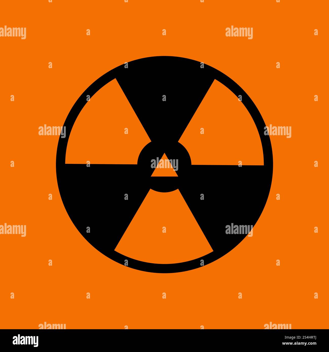 Radiation Icon. Black on Orange Background. Vector Illustration Stock ...