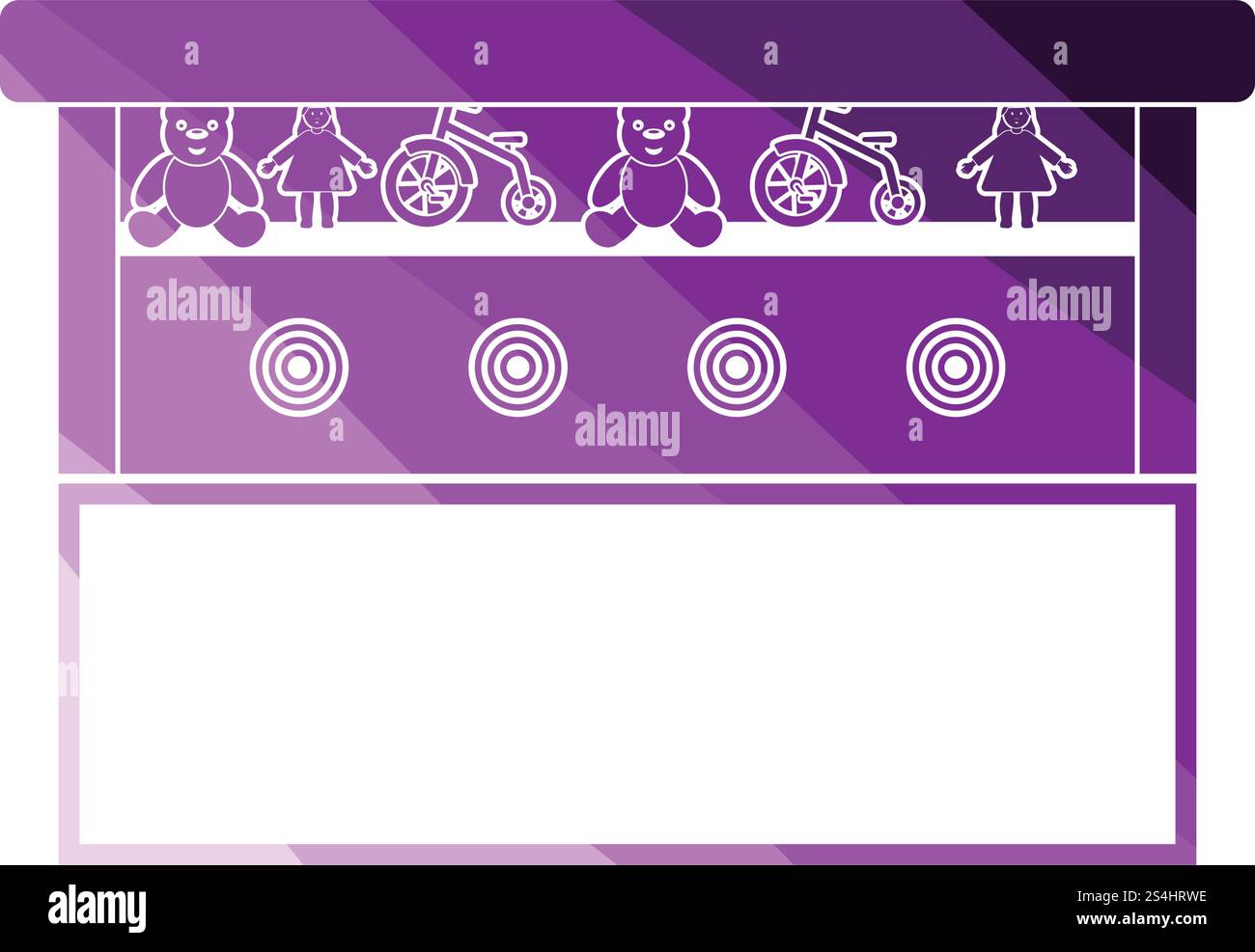 Prize shooting range icon. Flat color design. Vector illustration Stock ...