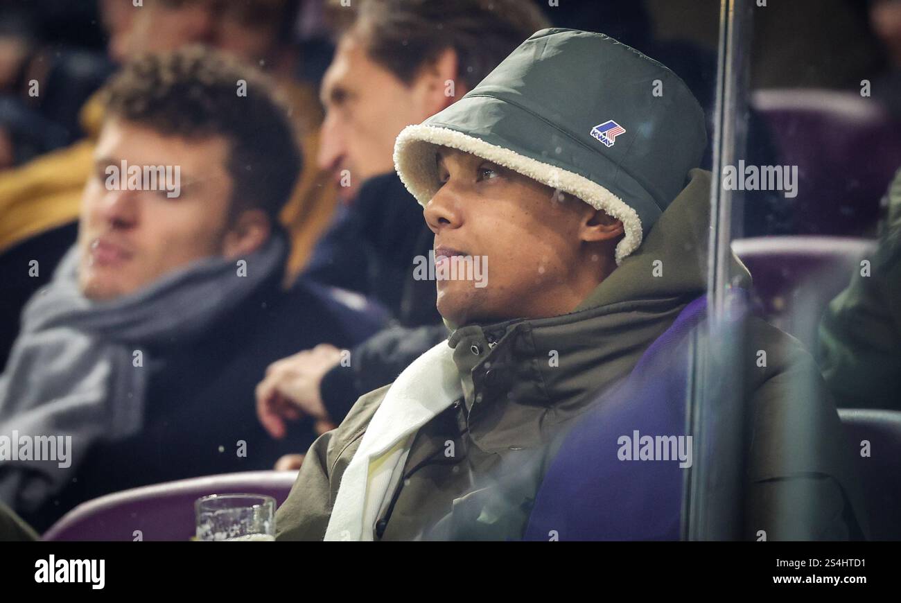 Brussels, Belgium. 12th Jan, 2025. Singer Stromae pictured during a soccer game between RSC ...