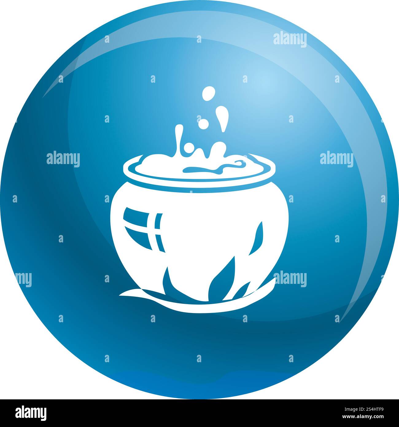 Magic cauldron icon. Simple illustration of magic cauldron vector icon ...