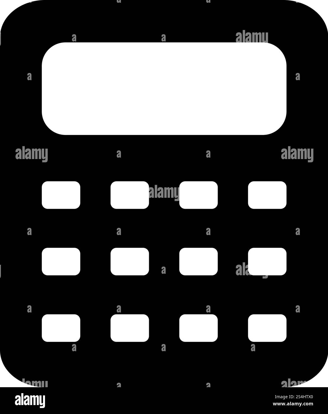 Calculator Icon. Black Stencil Design. Vector Illustration Stock Vector ...