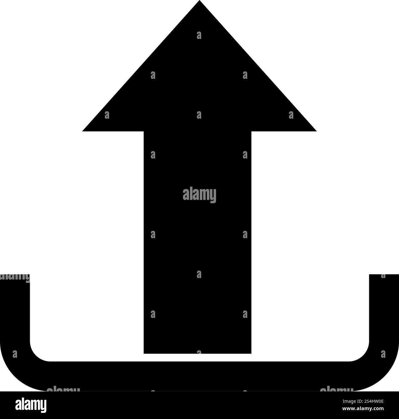 Upload Icon. Black Stencil Design. Vector Illustration Stock Vector ...