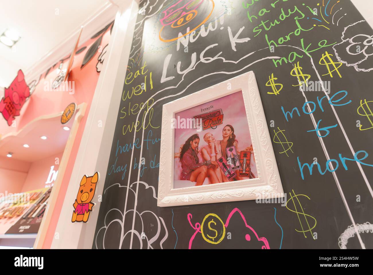 HONG KONG, CHINA - FEBRUARY 01, 2019: picture frame as seen inside ...