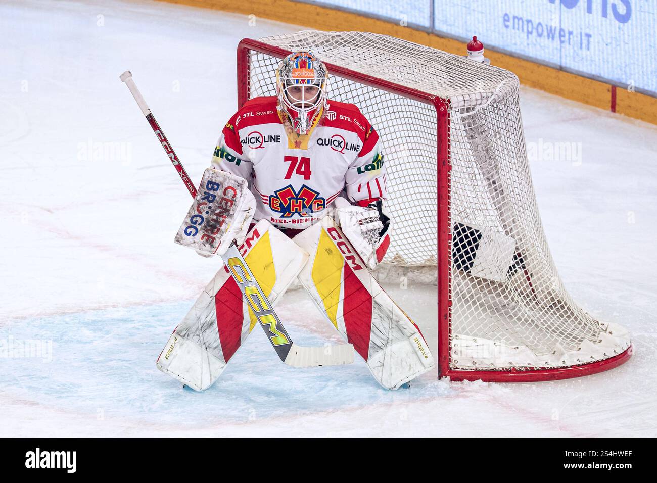 Goalkeeper Luis Janett #74 (EHC Biel-Bienne) - 12.01.2025 - National ...