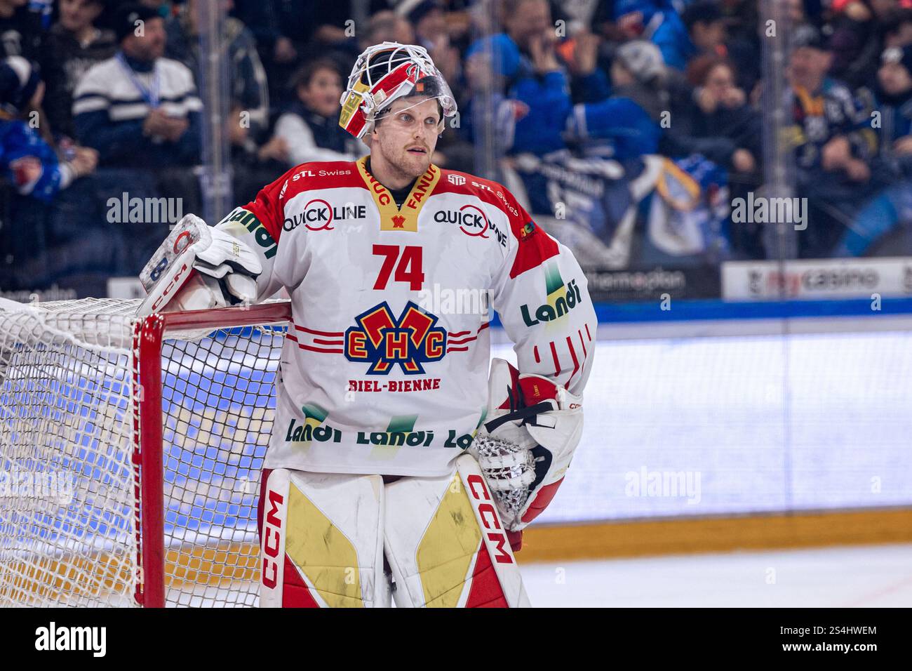 Goalkeeper Luis Janett #74 (EHC Biel-Bienne) - 12.01.2025 - National ...