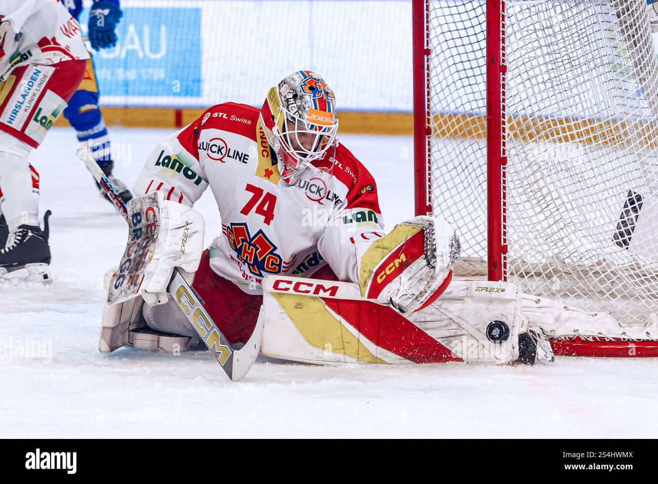 Save by goalkeeper Luis Janett #74 (EHC Biel-Bienne) - 12.01.2025 ...