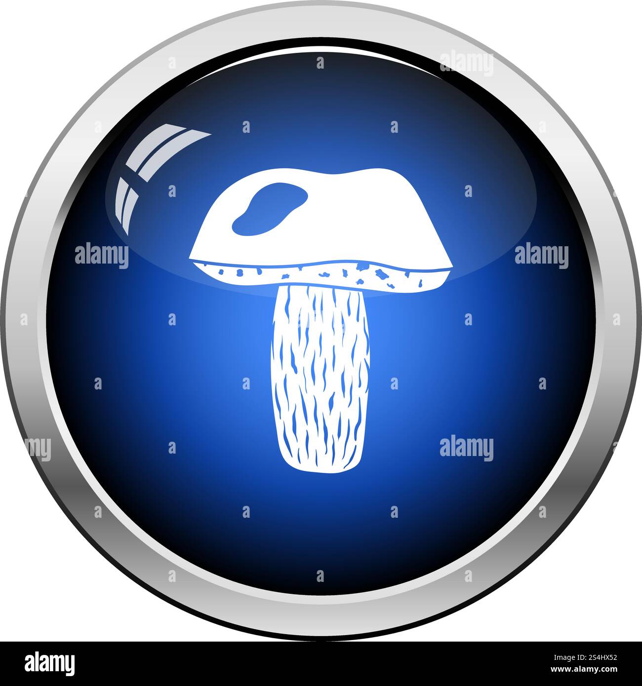 Mushroom Icon. Glossy Button Design. Vector Illustration Stock Vector Image & Art - Alamy
