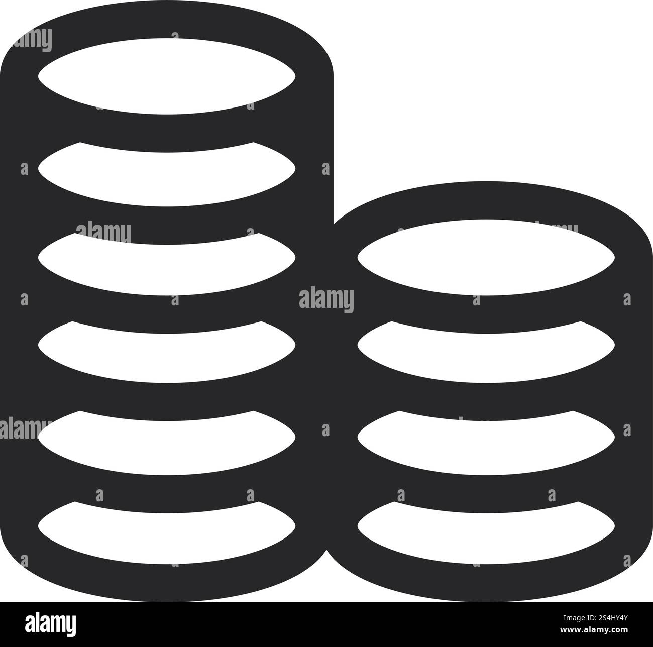 Coin stack icon. Simple illustration of coin stack vector icon for web ...
