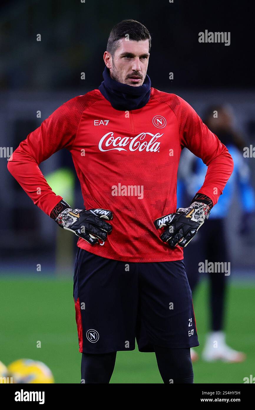 Naples, Italy. 12th Jan, 2025. Simone Scuffet of SSC Napoli prior to ...