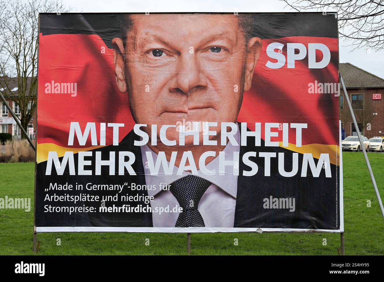 Wahlplakate - Bundestagswahl 2025 am 12.01.2025 in Wesel Ein Wahlplakat der SPD ...