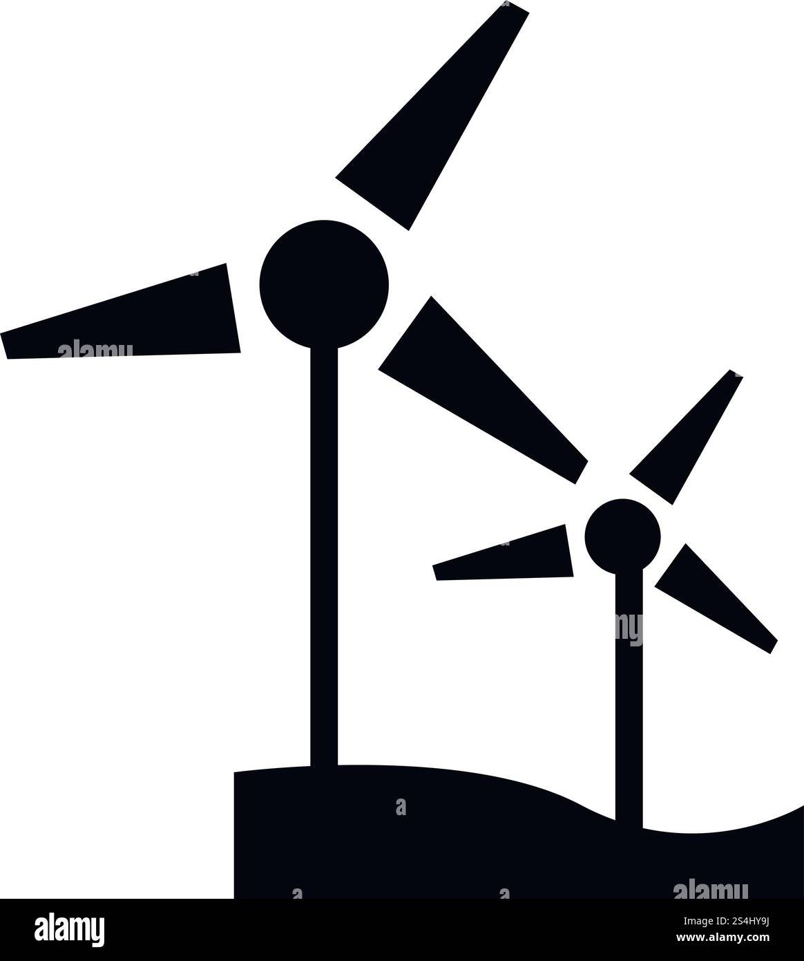 Wind turbine icon. Simple illustration of wind turbine vector icon for ...