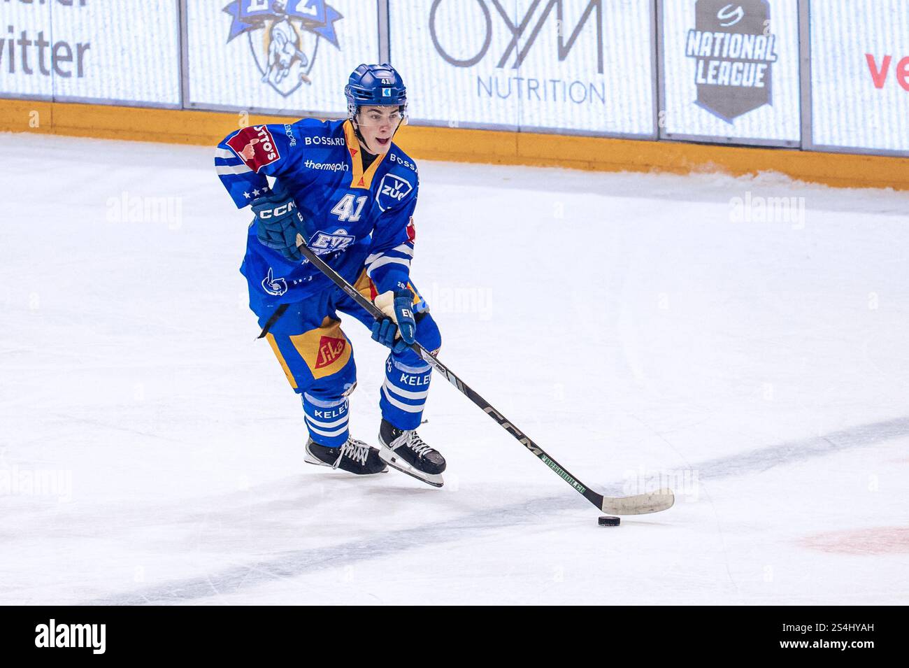 Leon Muggli #41 (EV Zug) - 12.01.2025 - National League, Regular Season ...